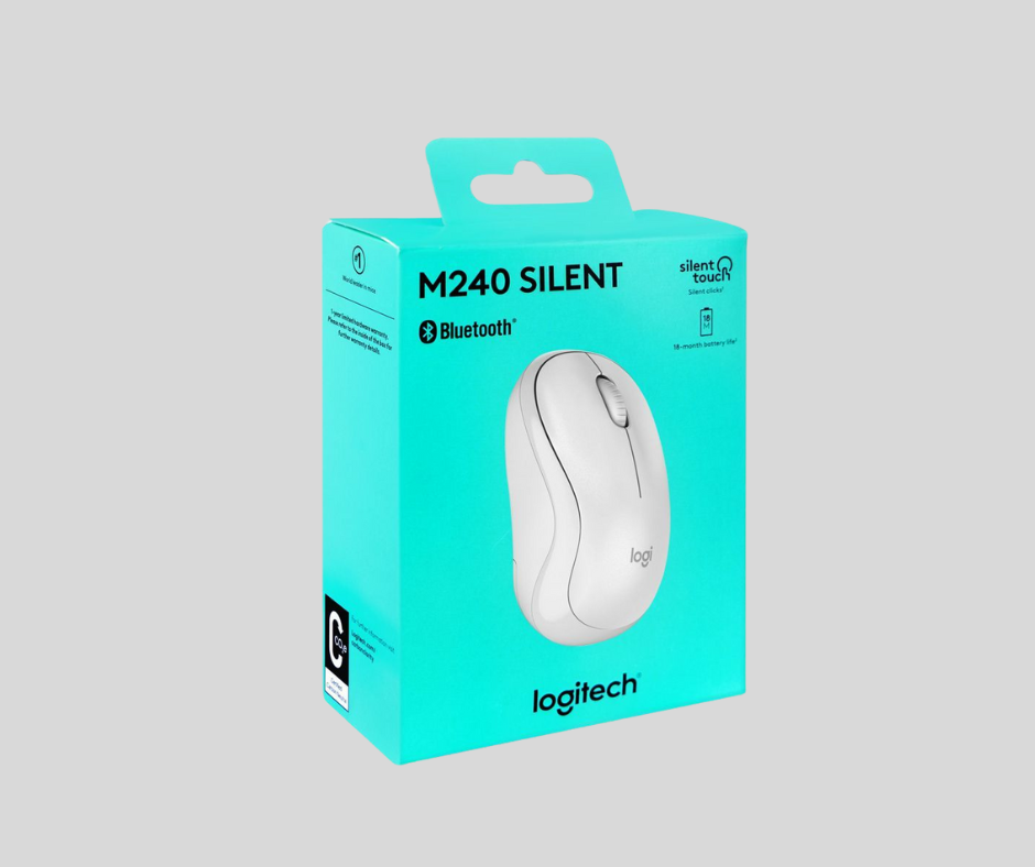 LOGITECH M240 SILENT BLUETOOTH MOUSE ( OFF WHITE ) - itmega.lk